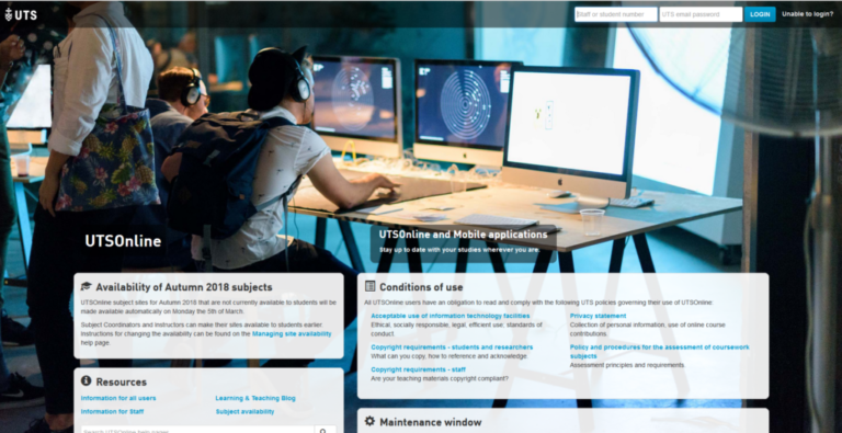 UTSOnline - Learning and Teaching Systems ITU